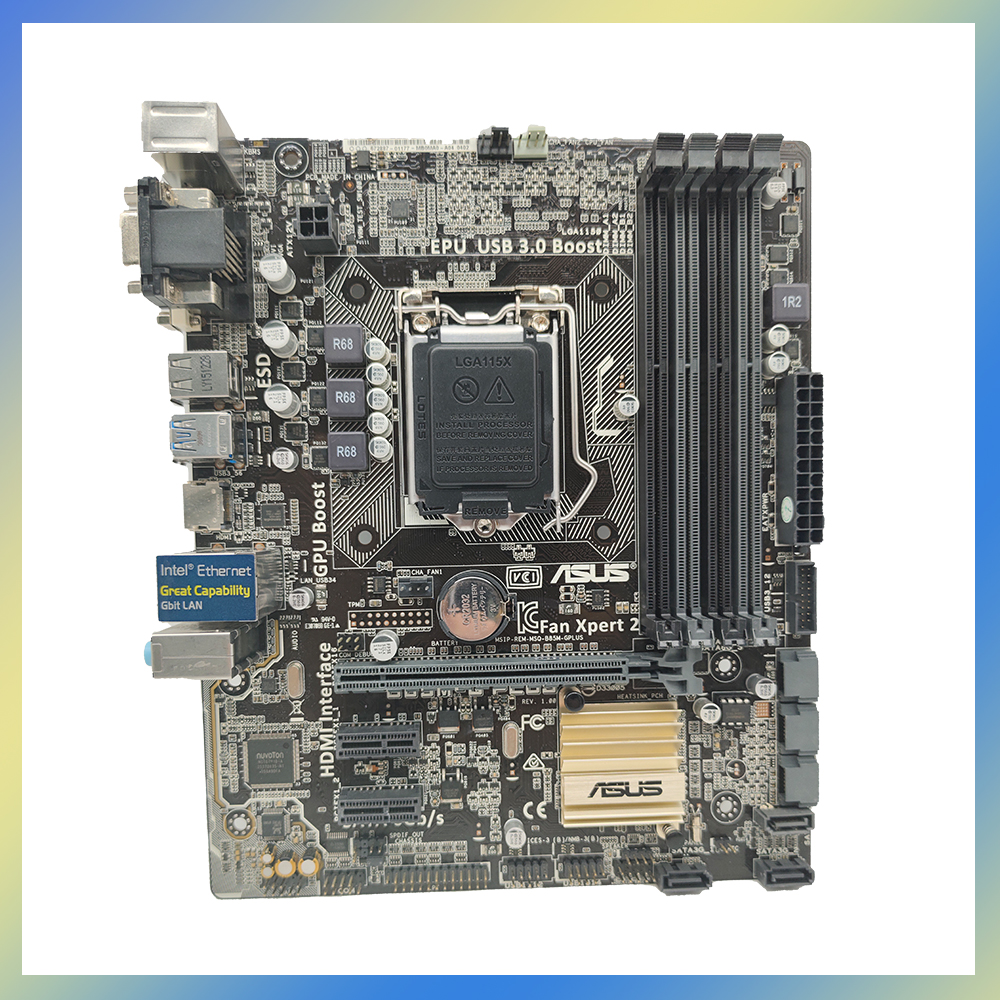 LGA 1150 ASUS B85M-G PLUS เมนบอร์ด Micro ATX B85M-G-PLUS Systemboard ...