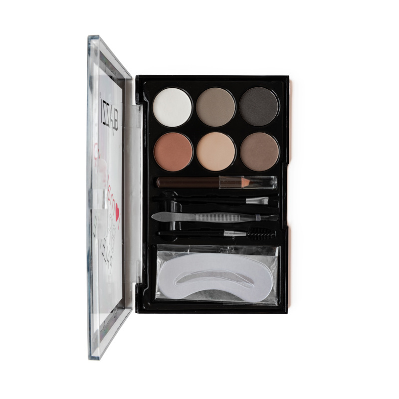 หลายประโยชน์ GLAZZI คิ้วฝุ่นตลับ ชุด 6 สี แป้งเขียนคิ้ว กันน้ำ กัน ...