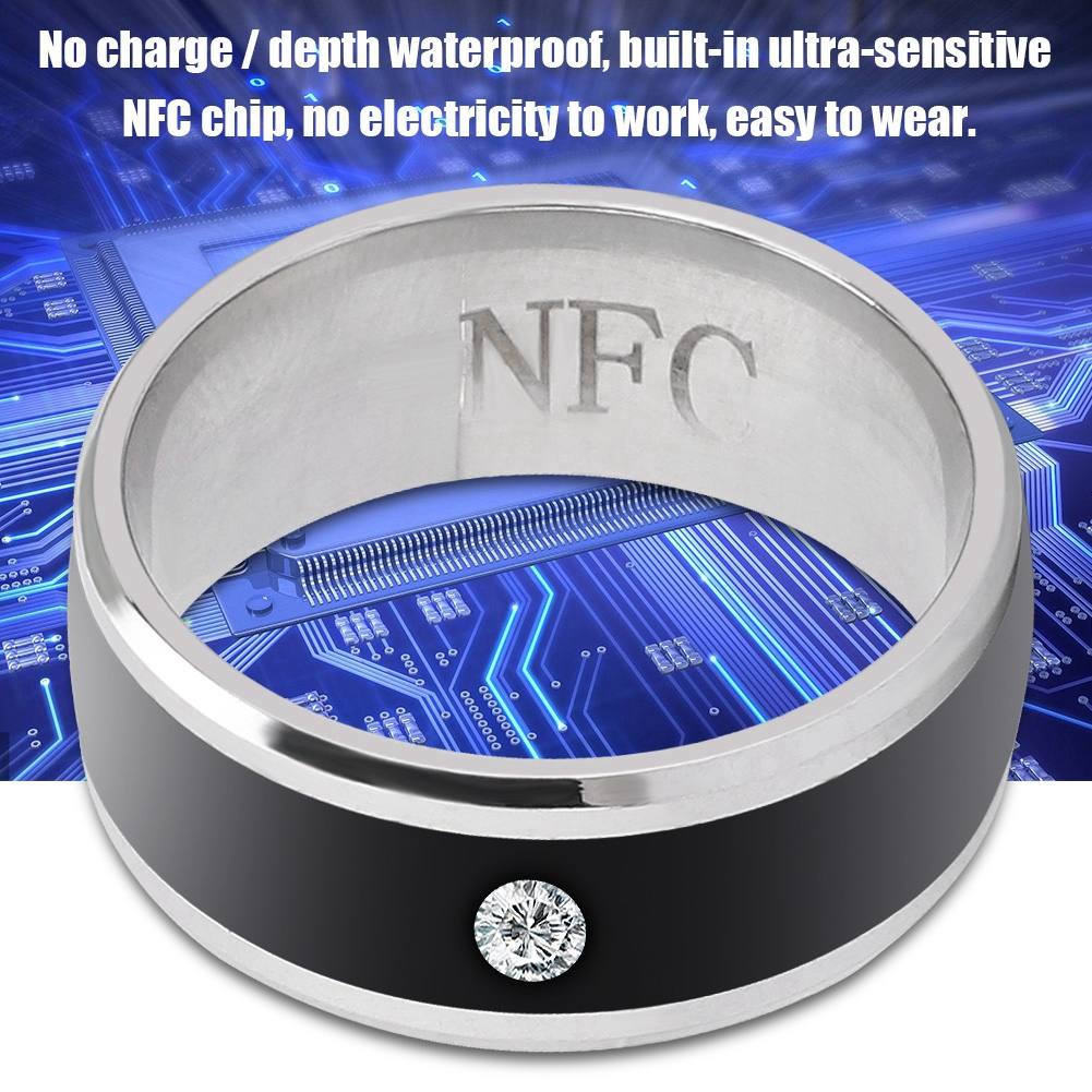 NFC Smart Ring NFC Smart Wearแหวนดิจิตอลนิ้วมือมัลติฟังก์ชั่นกันน้ำโลหะ ...