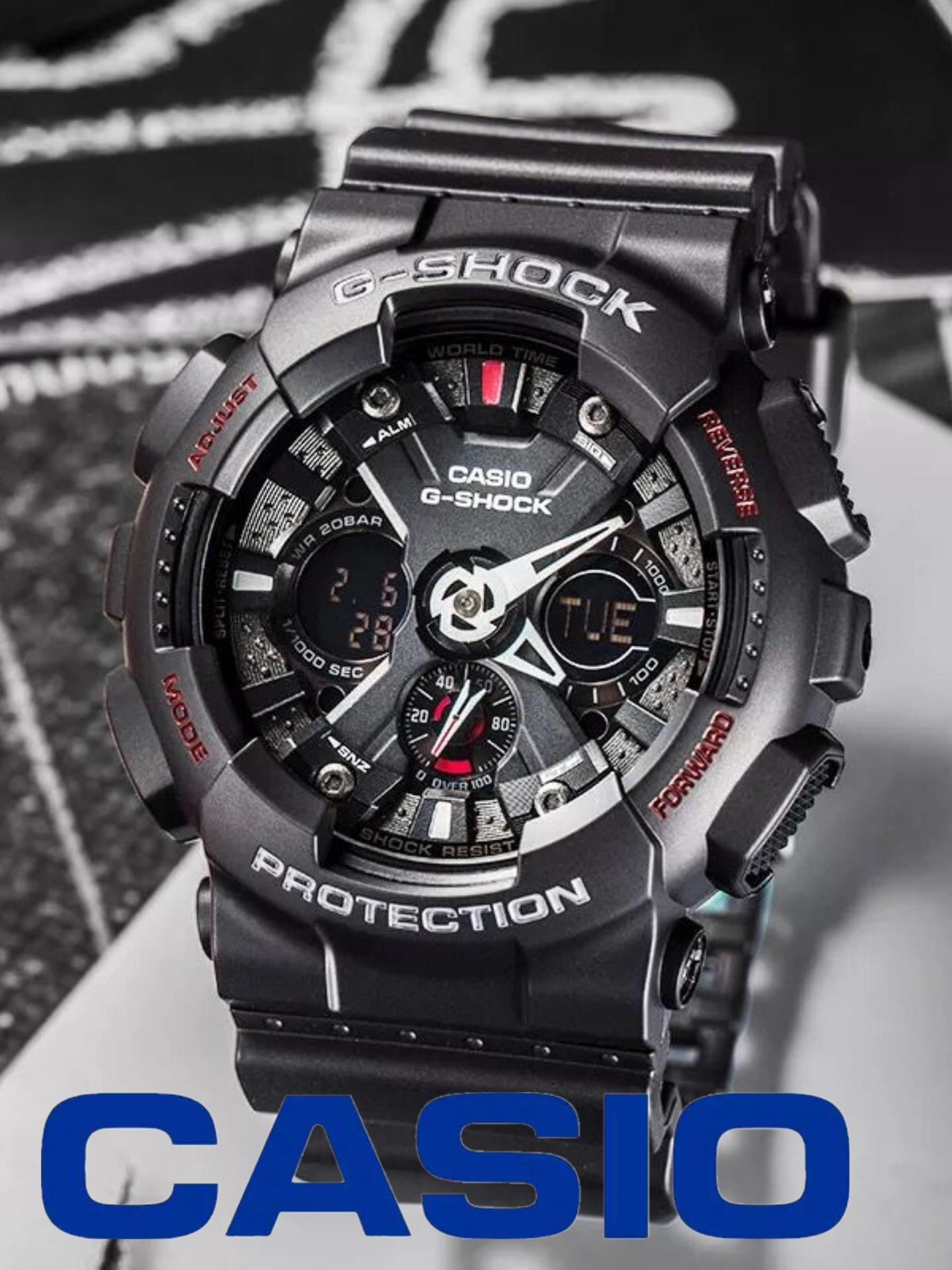 Casio G-Shock นาฬิกาข้อมือ รุ่น GA-120-1ADR - DW SHOP - ThaiPick