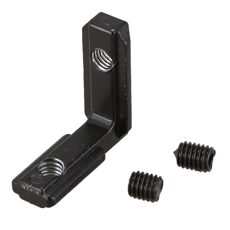 20Pcs Black T Slot L-Shaped Angle Slot Connector Joint Bracket with ...