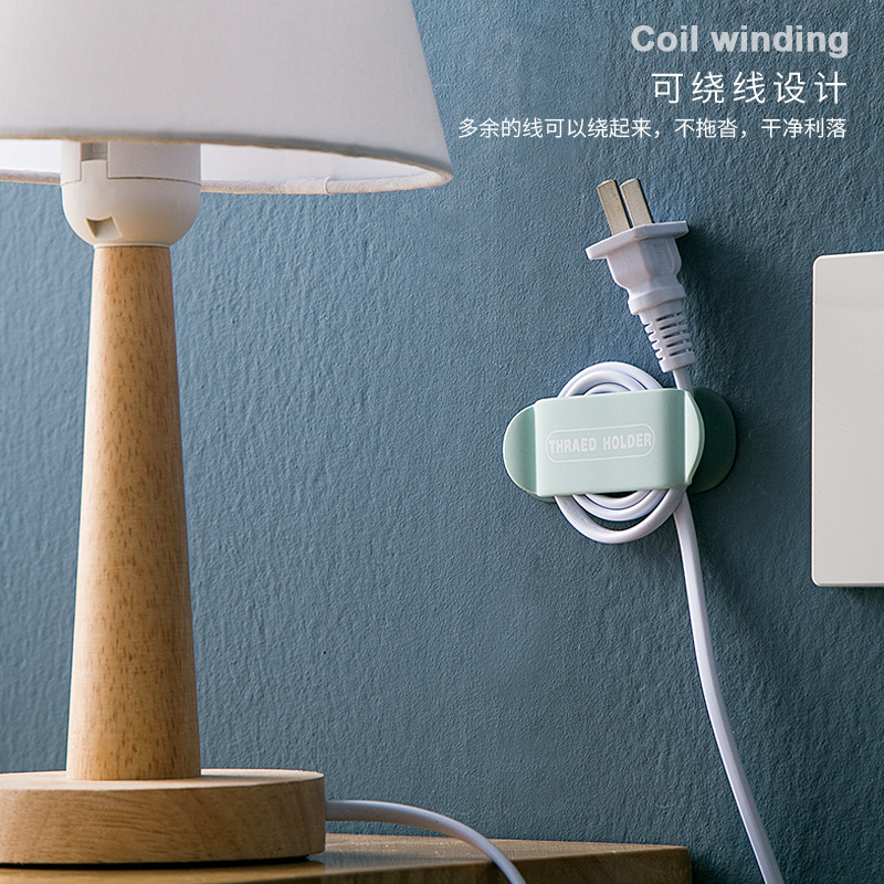 Plug Holder Wall Power Cord Wall Sticker Fastening Clamp Desktop ...
