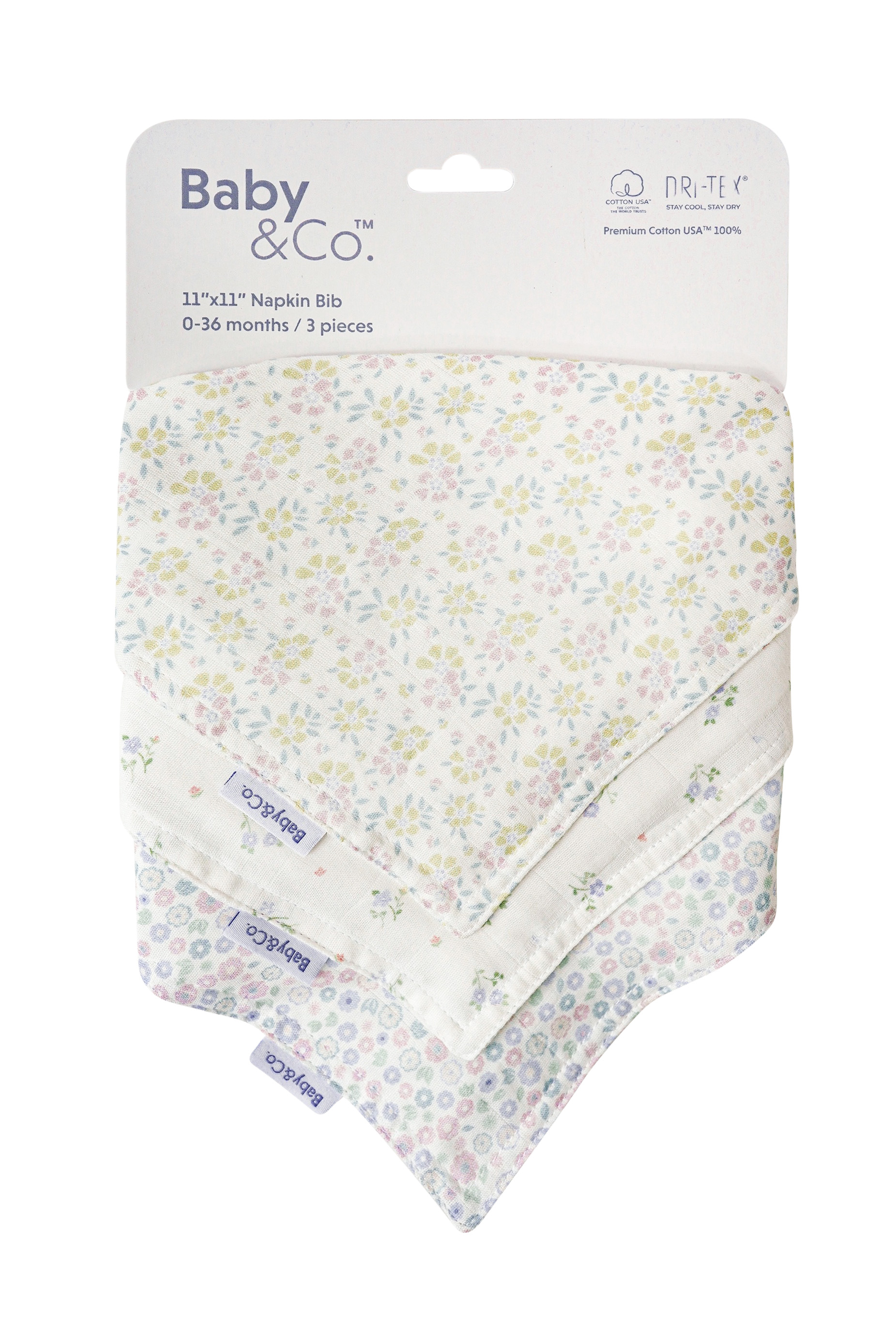 Baby and Co. ผ้ากันเปื้อนอเนกประสงค์ Audrey Floral Set ขนาด 11 x 11 แพ ...