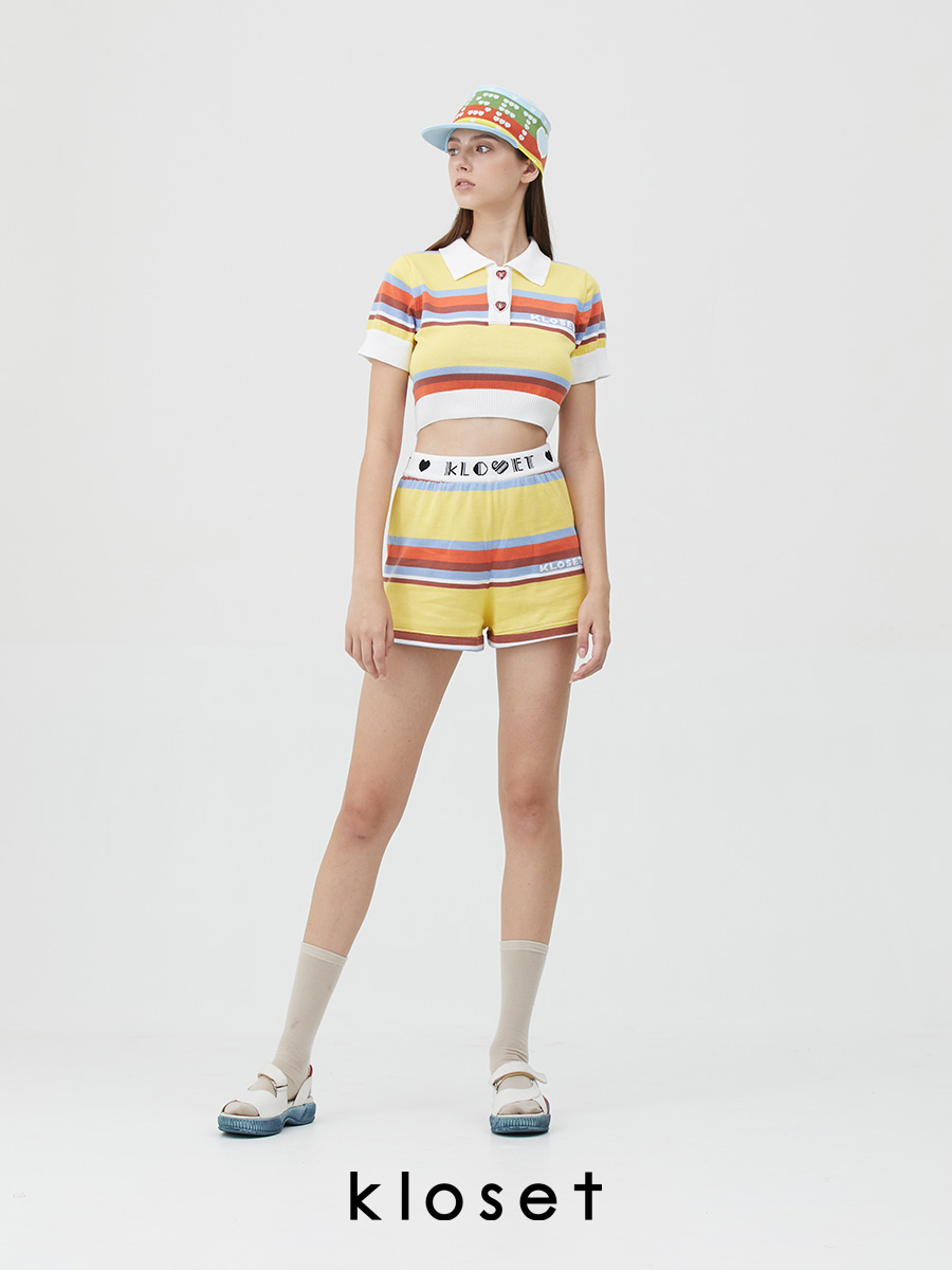 KLOSET The Wonder Of Love Shorts (PS22-P002) กางเกงขาสั้นผ้านิตติ้ง - Kloset - ThaiPick