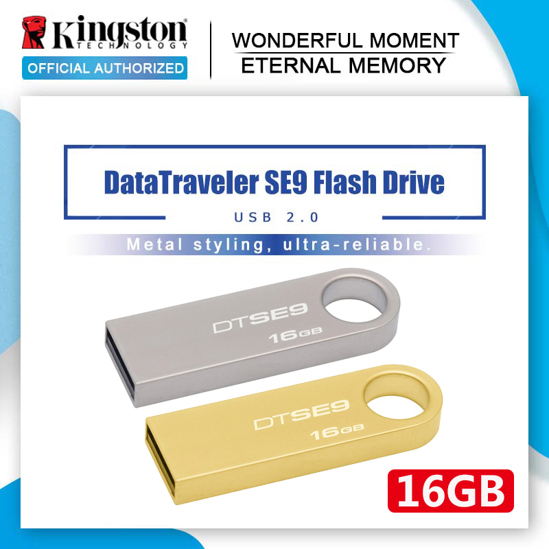 Kingston หน่วยความจำ Data Traveler SE9 16GB（ของแท้）Kingston Flash Drive ...