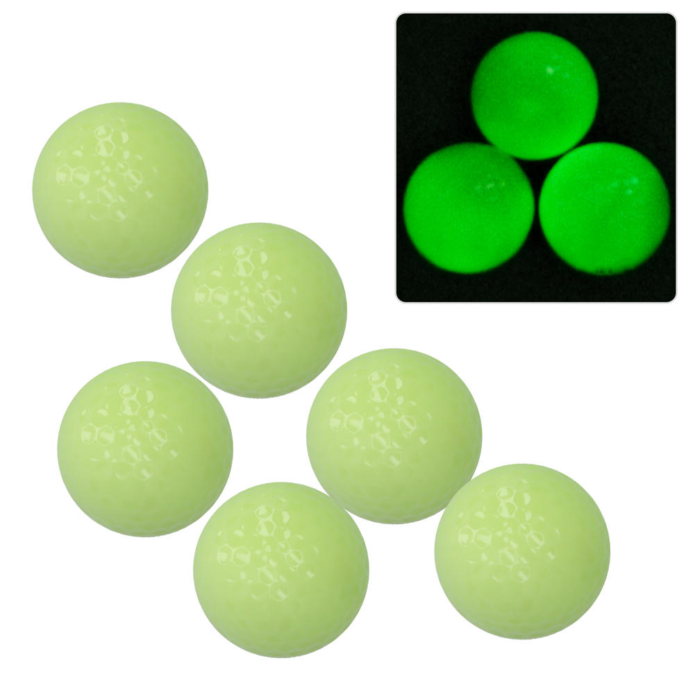 6pcs/set Luminous Golf Ball Double Layer Night Fluorescent Golfballs ...