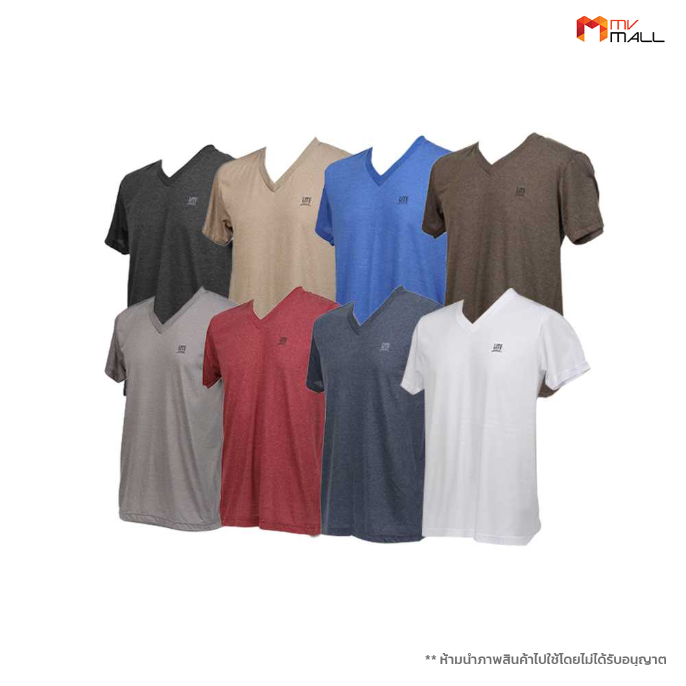 (8 ตัว) ARROW Lite T-SHIRT แอร์โรว์ ไลท์ เสื้อยืดคอวี เสื้อคอวี ใส่สบาย ...