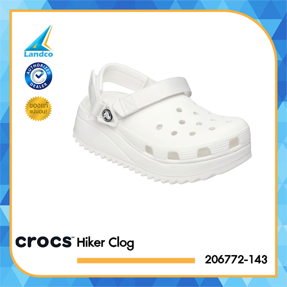 Crocs Collection รองเท้าแตะ รองเท้าแบบสวม ส้นหยัก CR UX CS Hiker Clog 206772-060 / 206772-143 ...