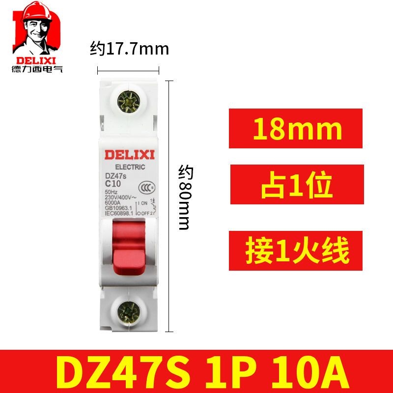 Delixi 4P air switch 2P 63a circuit breaker 1 open DZ47 electric gate 32a main 40a | Lazada.co.th
