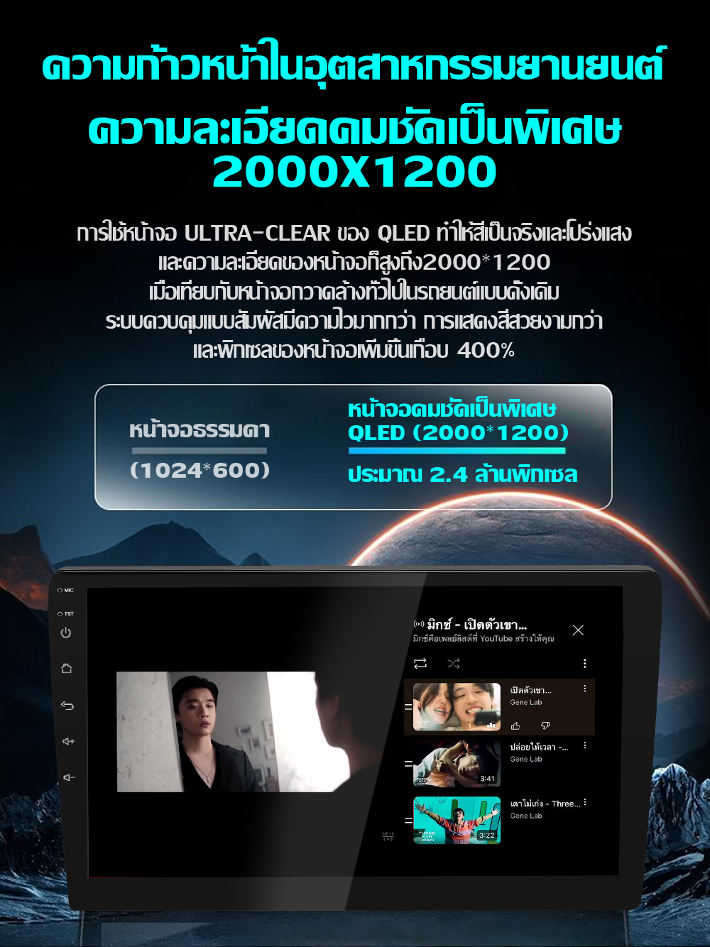 HILMAN (8CORE 232Gกล้องหลัง)จอ android 9 นิ้ว 10 นิ้ว จอQLED 2K 2din Android 12 รถวิทยุเครื่อง ...