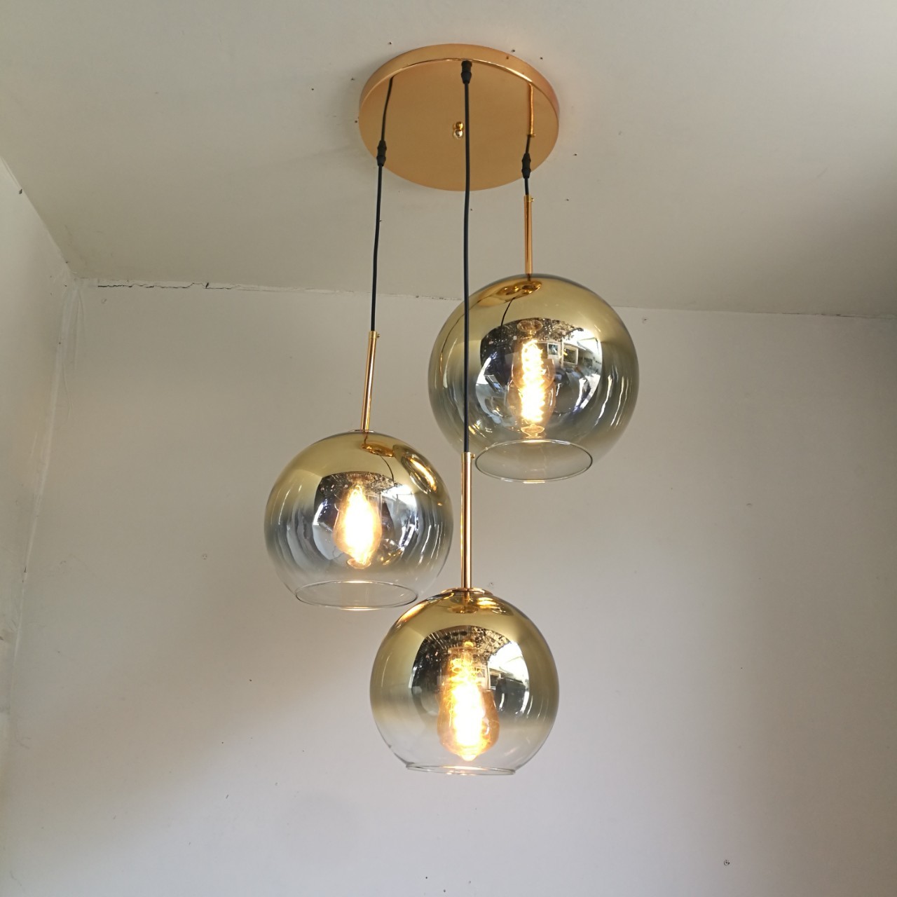 neolight-โคมไฟห้อยต่างระดับ ทรงกลม 3 หัว 3 ขนาด รุ่น 7009-3JS แถมหลอดไฟledแสงเหลือง - CST ...