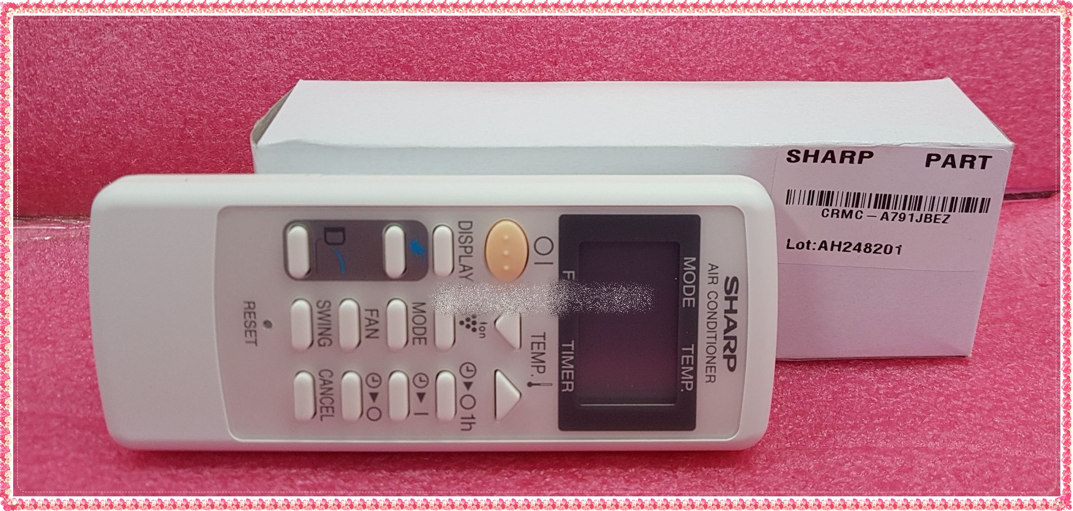 อะไหล่ของแท้รีโมทแอร์ชาร์ป/SHARP/CRMC-A791JBEZ/CRMC-A746JBEZ/ใช้กับรุ่นAH-PN19 :AH-PN10-GY :AH ...