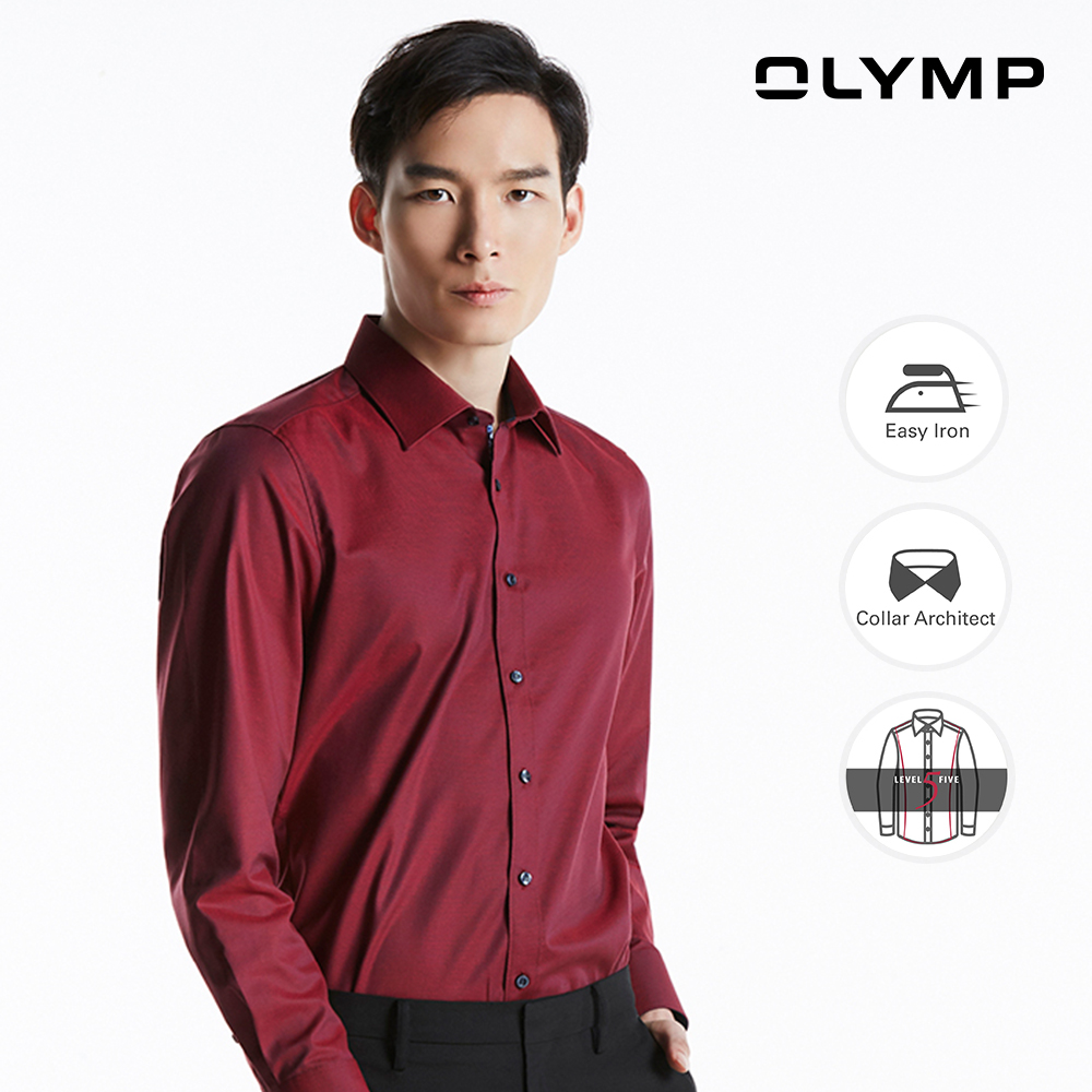 OLYMP Level Five Shirt เสื้อเชิ้ตชาย size XXL คละสี ทรงพอดีตัว ยืดหยุ่น ...
