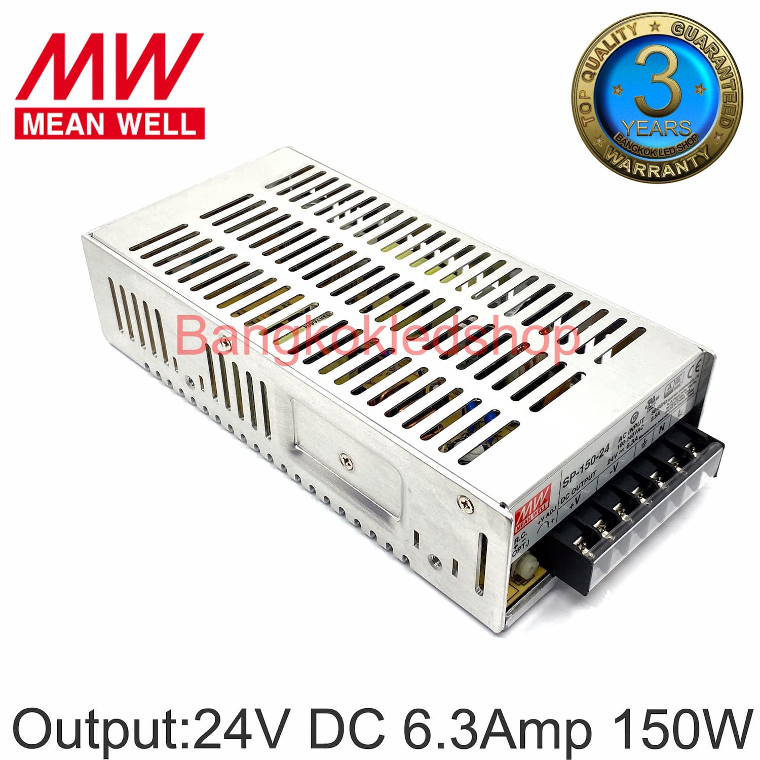 POWER SUPPLY SP 150-24 6.3AMP 24V 150W สวิตซ์ชิ่งพาวเวอร์ซัพพลาย ยี่ห้อ ...