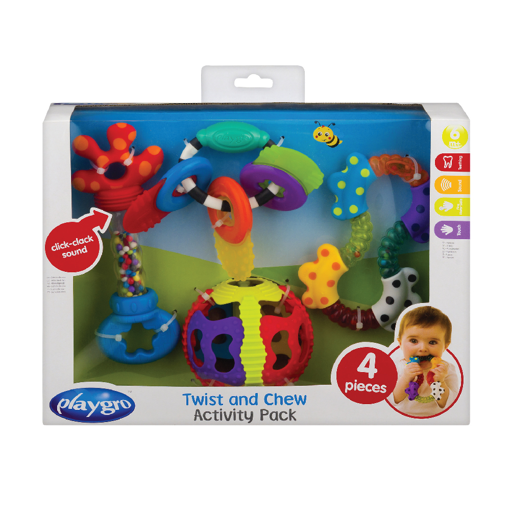 Playgro Twist And Chew Activity Pack ชุดของขวัญ สำหรับการเสริมสร้าง ...