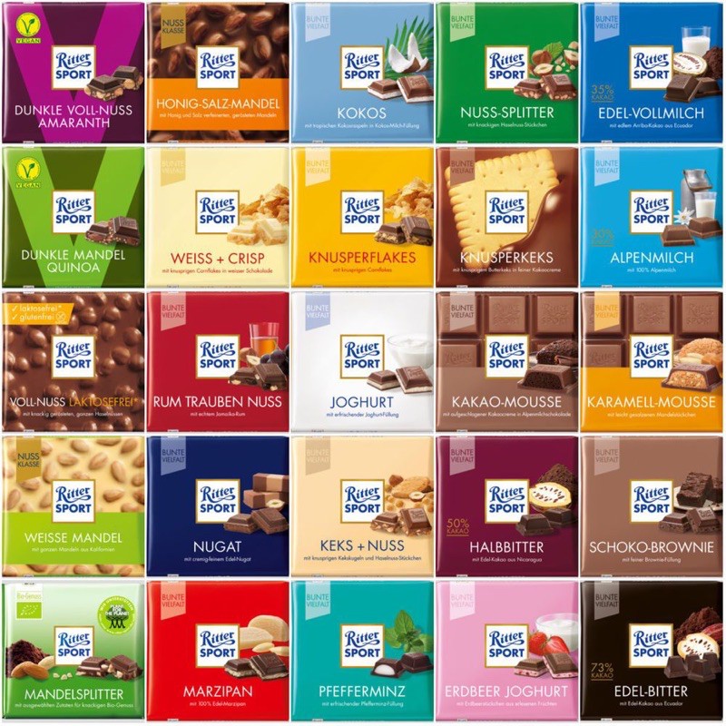 Ritter Sport ริทเตอร์สปอร์ต ช็อกโกแลต 100g. - FOOD93 - ThaiPick
