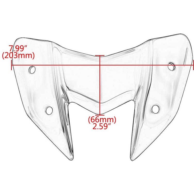 Motorcycle Front Cowl Fairing Cover Windshield Wind Deflector Double ...