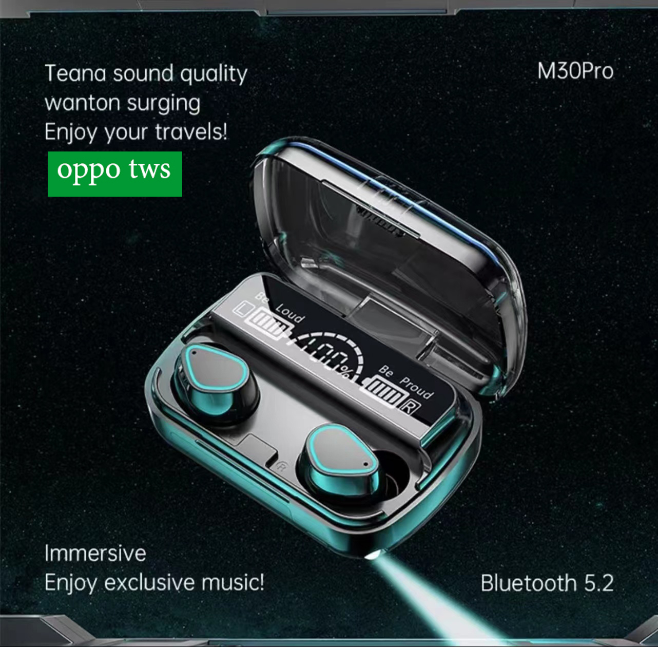 (ของแท้100%รับประกัน 5 ปี ) หูฟังบลูทูธ Oppo M30 PRO บลูทูธ5.2หูฟังไร้ ...