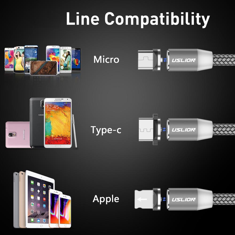 สายชาร์จแม่เหล็ก สายชาร์จ สายชาร์จมือถือสำหรับไอโฟน Samsung Type C