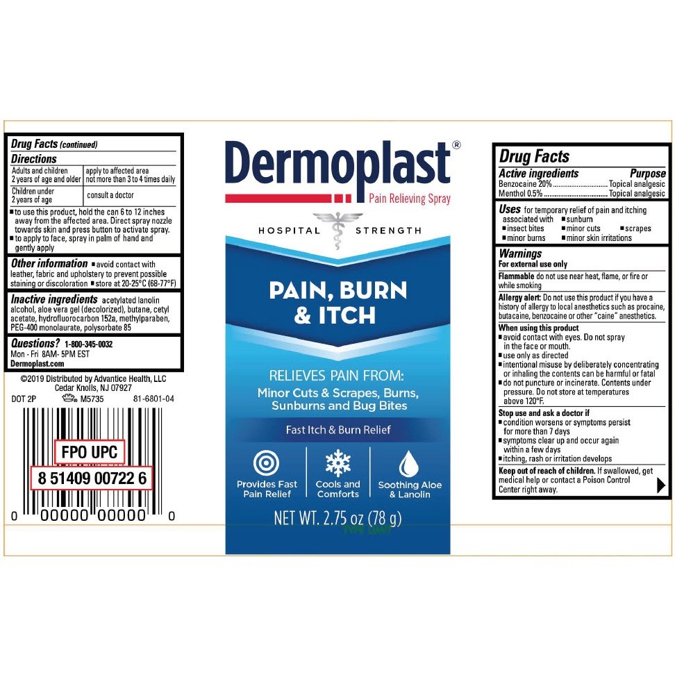 Dermoplast Pain Burn Itch Relieving Spray 2.75 oz - Ok246 - ThaiPick