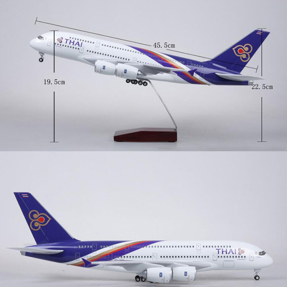 Thai Airways Airbus A380 Super Jumbo Airplane 49cm Model with LED ...