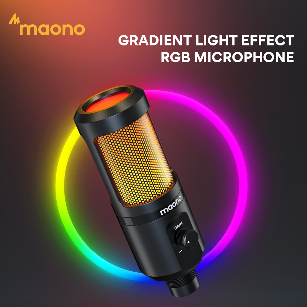 สินค้าใหม่Maono AU-PM461TR RGB USB Condenser Gaming Microphone Deskop ...