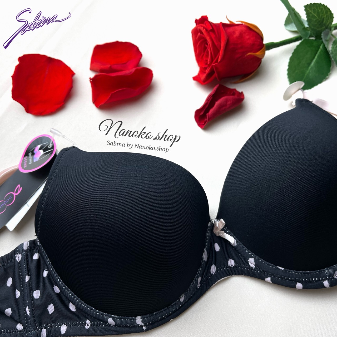 32B,34A เสื้อในซาบีน่า (มีโครง) รุ่น DOOMDOOM รหัส SBA4108BK - nanoko ...