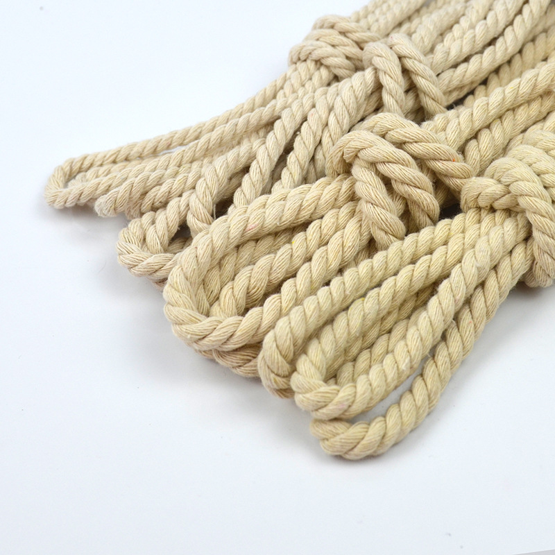 100 Cotton Beige Rope 10 meters 3 Shares Twisted Thick Cords for home ...