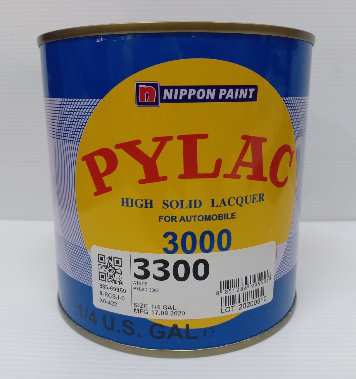 สีพ่นรถยนต์ สีตราผึ้ง สีไพแลค 3000 Pylac สีเบอร์ 3300 (สีขาวแม่สี ...