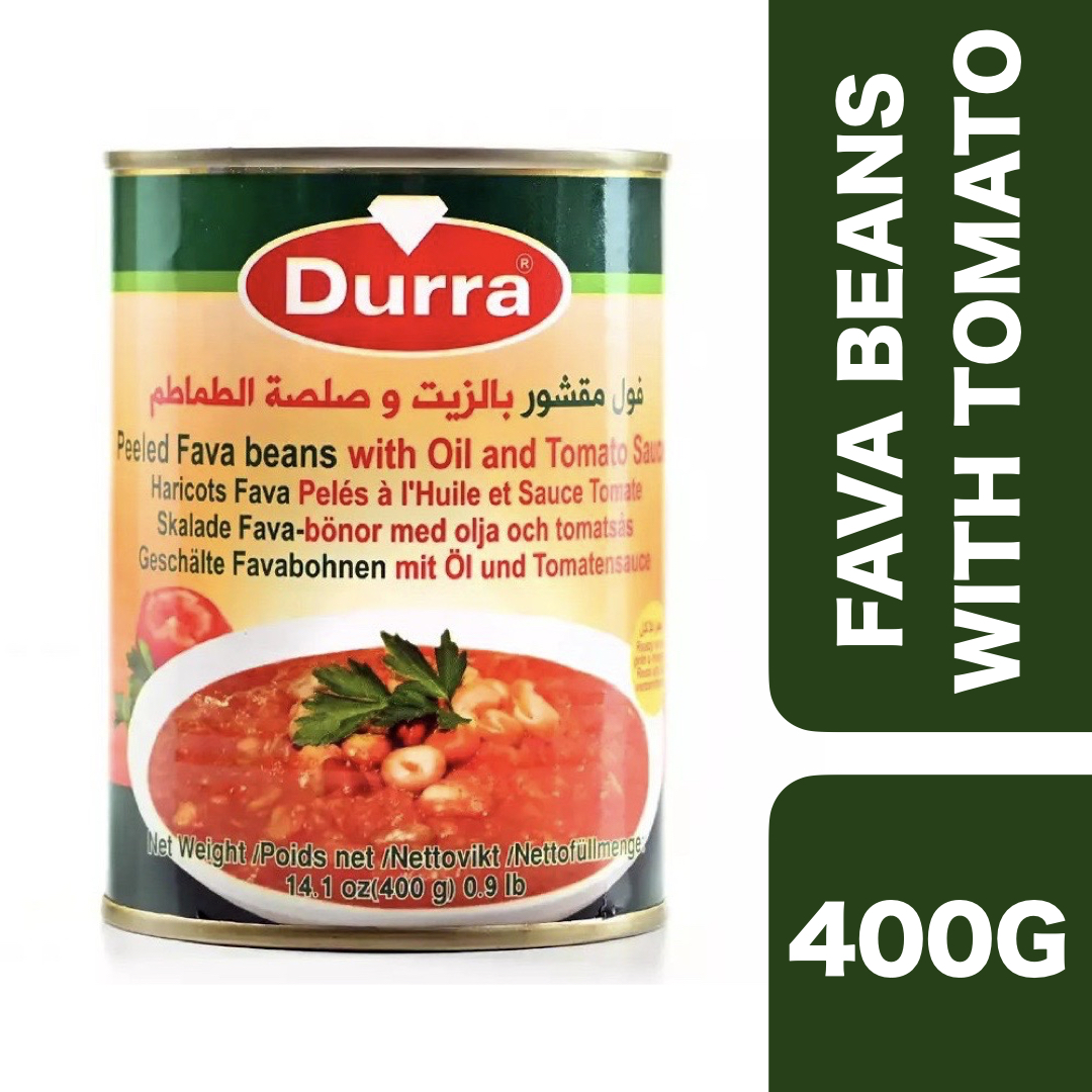 Durra Fava Beans in Tomato Sauce 400g ++ ดูร่า ถั่วฟาวาในซอสมะเขือเทศ ...