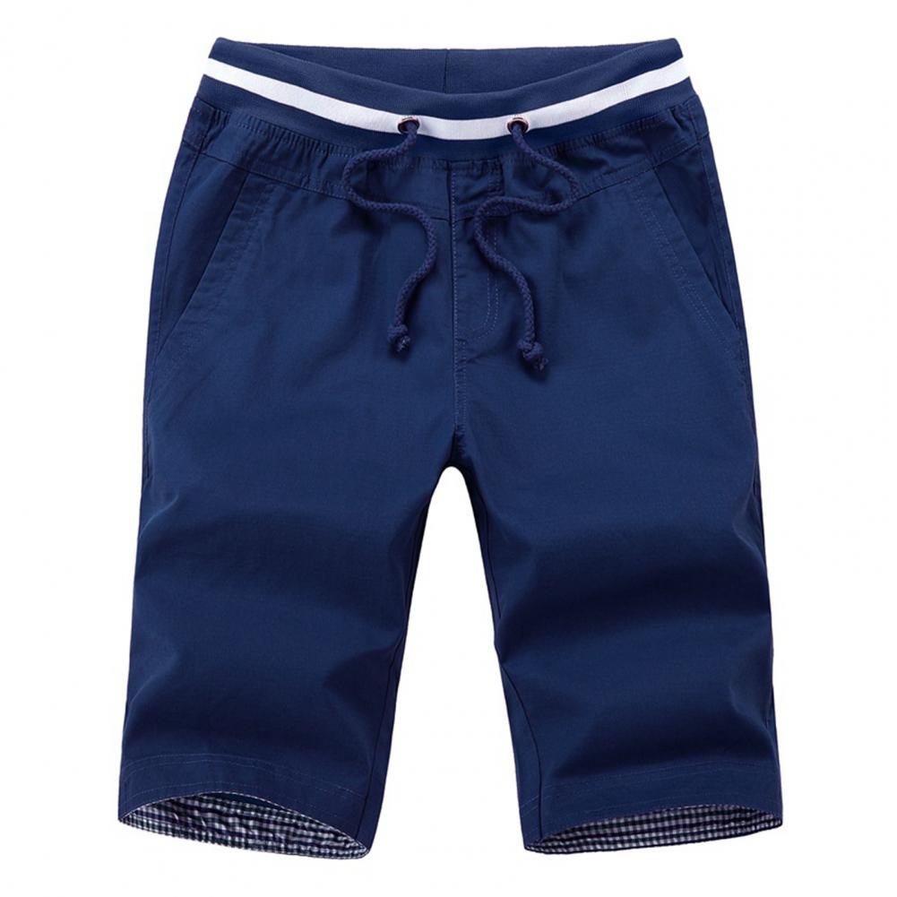Summer Mens Shorts Casual Classic Beach Quick Dry Shorts Solid Color ...