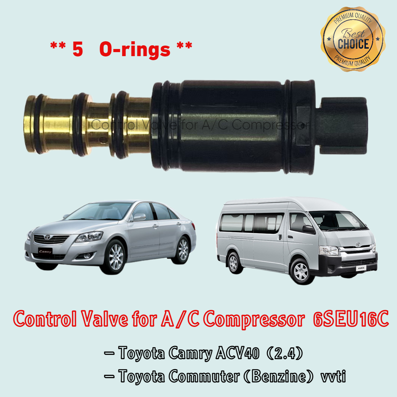 Control Valve ตัวสั้น (ยางโอริง 5 เส้น) Toyota Camry ACV40 เครื่อง 2.4 Commuter เบนซิน Alphard ...