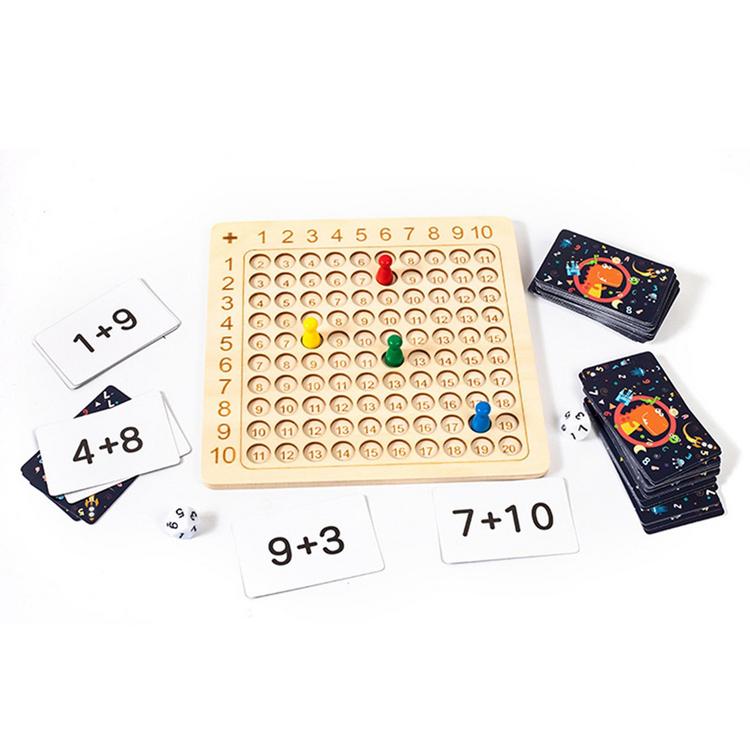 Wooden Math Multiplication Board Multiplication Table Game Fidgets Math ...