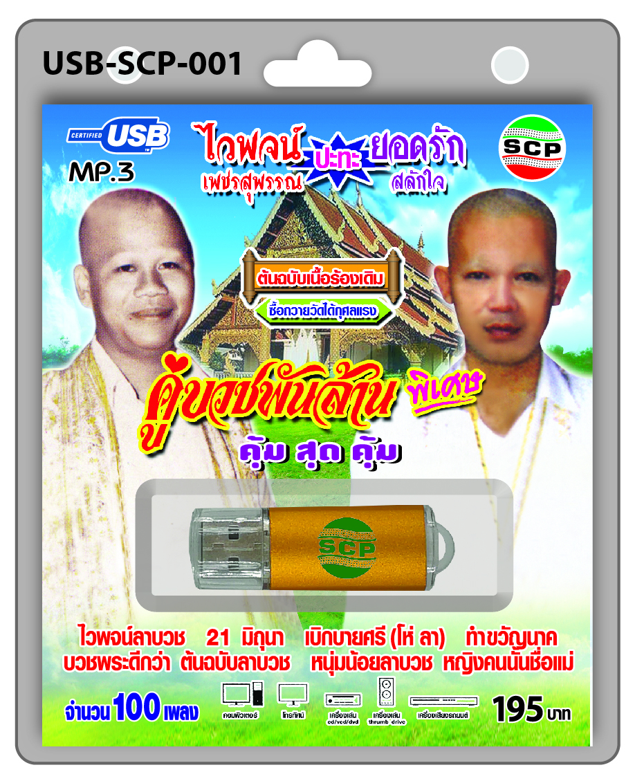 USB MP3 Flashdrive เสียง คู่บวชพันล้าน ไวพจน์ ยอดรัก USB-SCP-001 ...