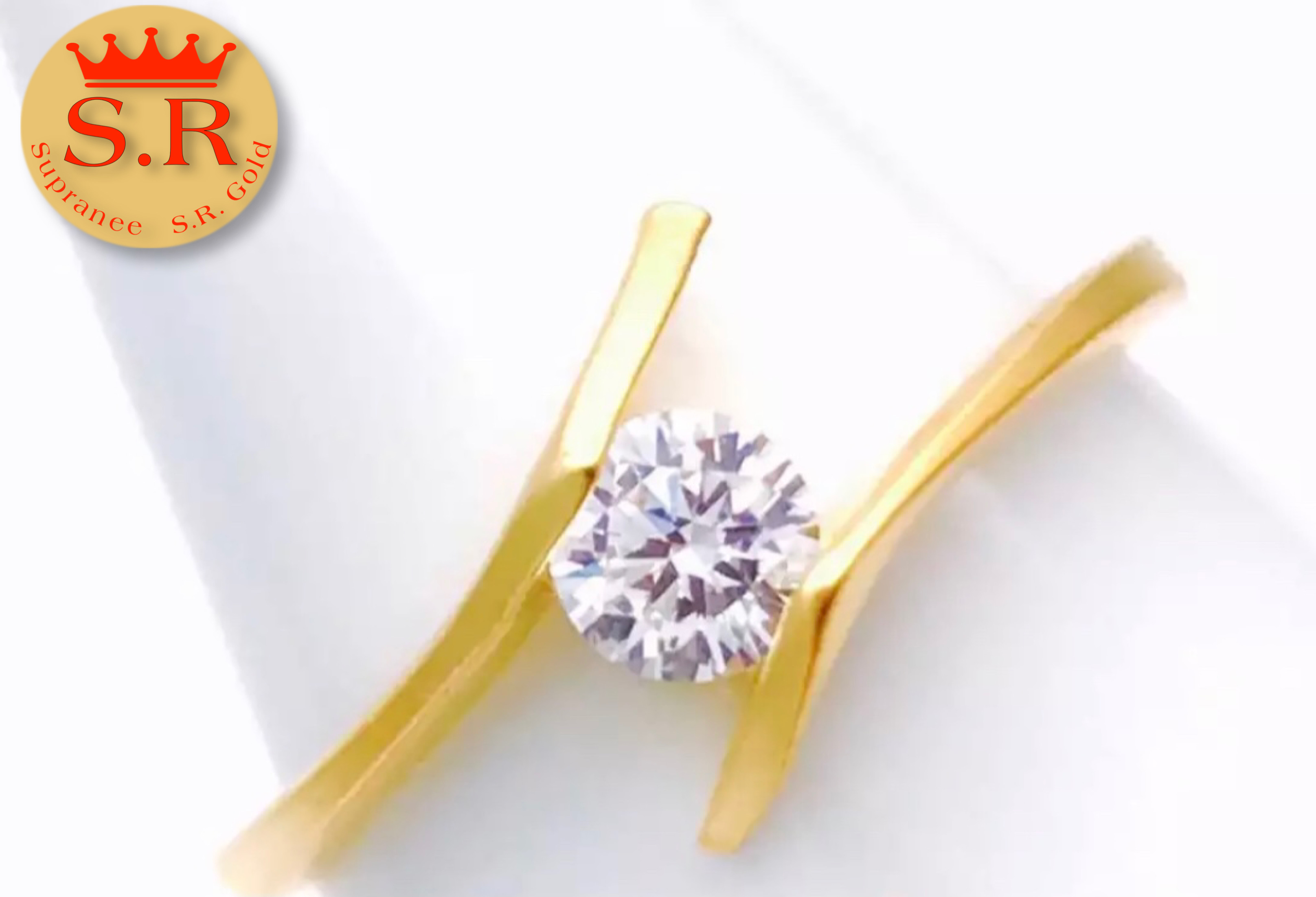 สุปราณี S.R. GOLD แหวนเพชรหุ้มทองคำแท้และทองคำขาวแท้งานซาติน แถมฟรี ...