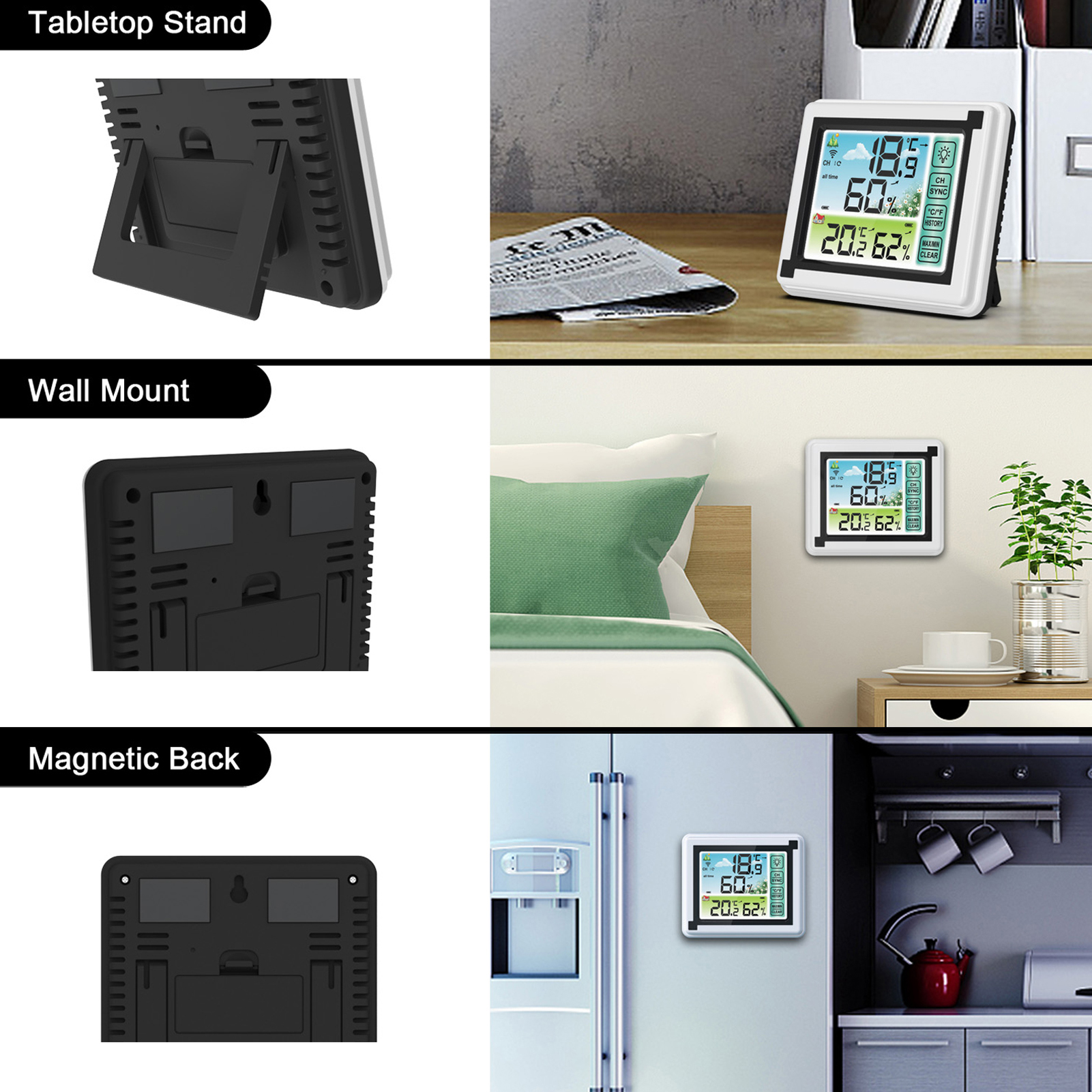 Indoor Outdoor Wireless Thermohygrometer Temperature Humidity ...