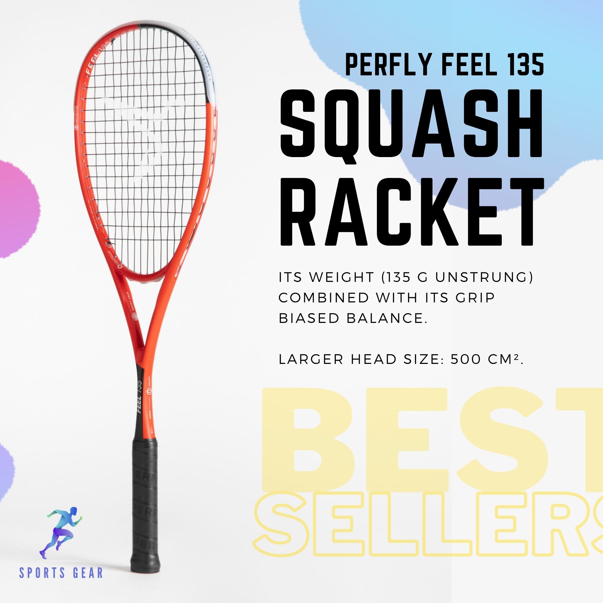 OPFEEL แร็คเกต สควอช Squash Racket รุ่น SR 560 หนัก 145 กรัม ( SR 560 ...