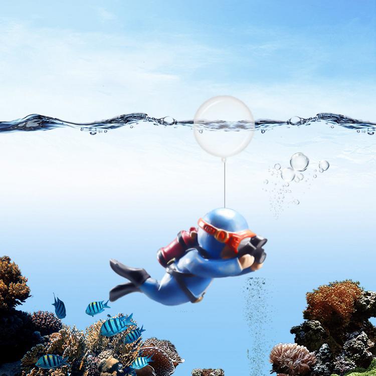 Diver Fish Tank Decor Durable Floating Device Fish Tank Decors Small ...