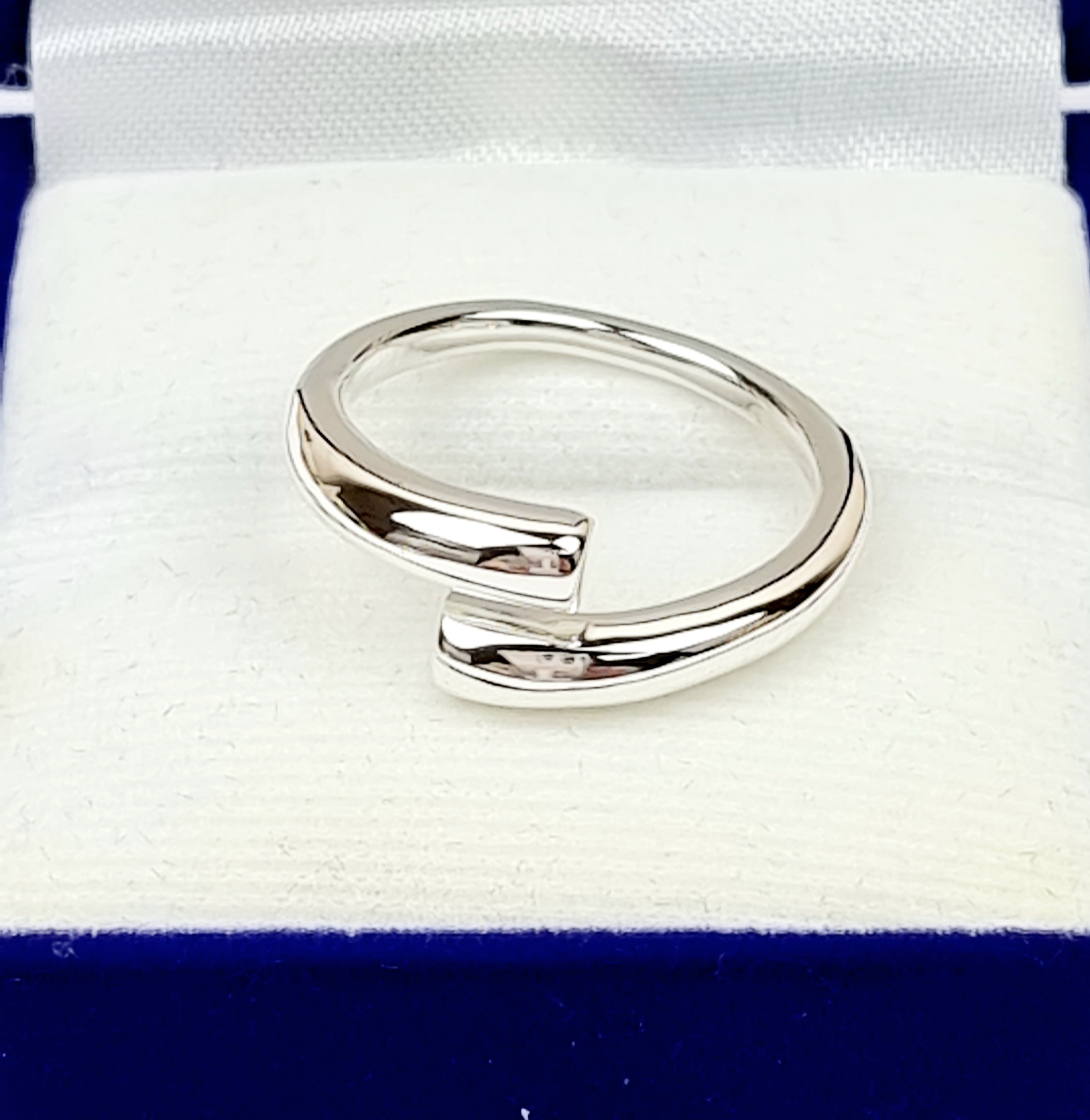 2-End Ring : Modern design silver ring แหวนเงินแท้ 925 ปลายกลม 2 ข้าง ...