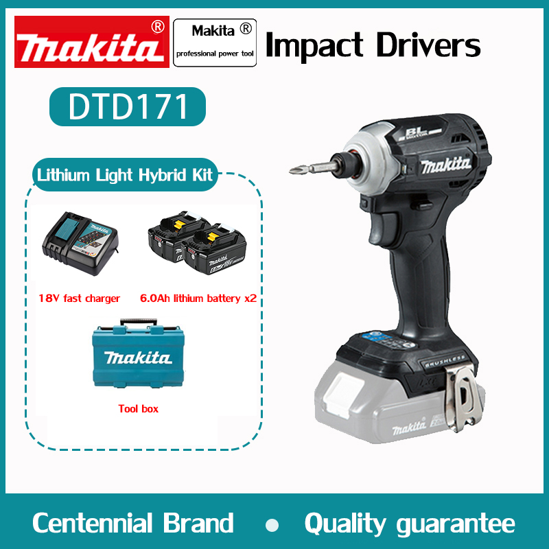 (ของแท้ 100%)Makita ไขควงไร้สาย DTD171 สว่านไร้สาย ไร้แปรงถ่าน มาพร้อม ...