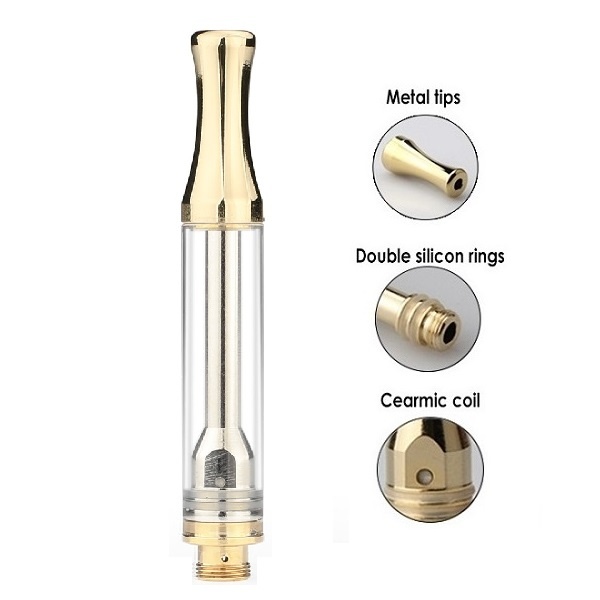 4pcs 510 Cartridge Ceramic Coil Glass Tank High Quality Leak-proof 1mL ...