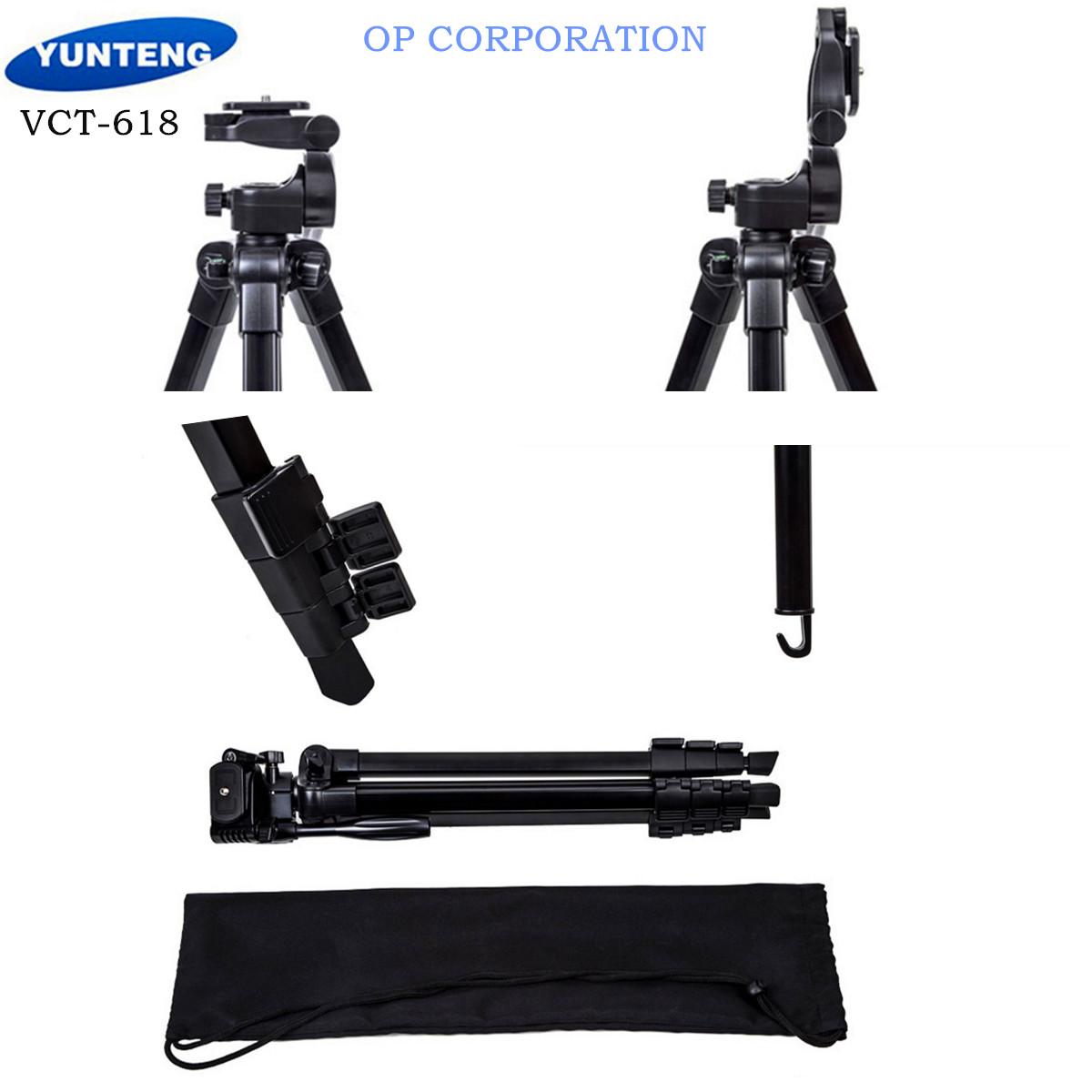 YUNTENG VCT-618VCT-618N ขาตั้งกล้อง ขาตั้งมือถือ 3ขา tripod for camera ...