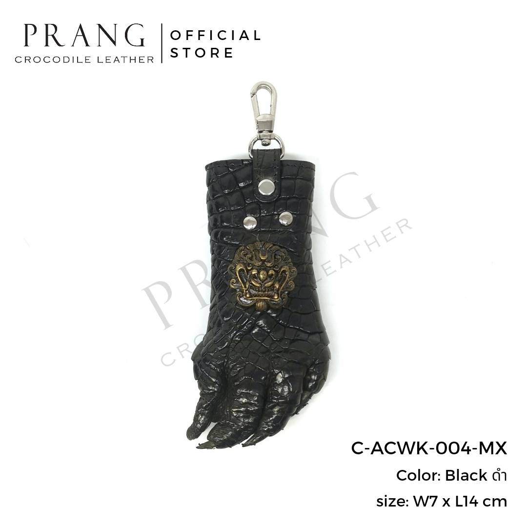 Prang Crocodile Leather Key Holder กระเป๋าใส่กุญแจรถ เท้าจระเข้ 4 นิ้ว ...