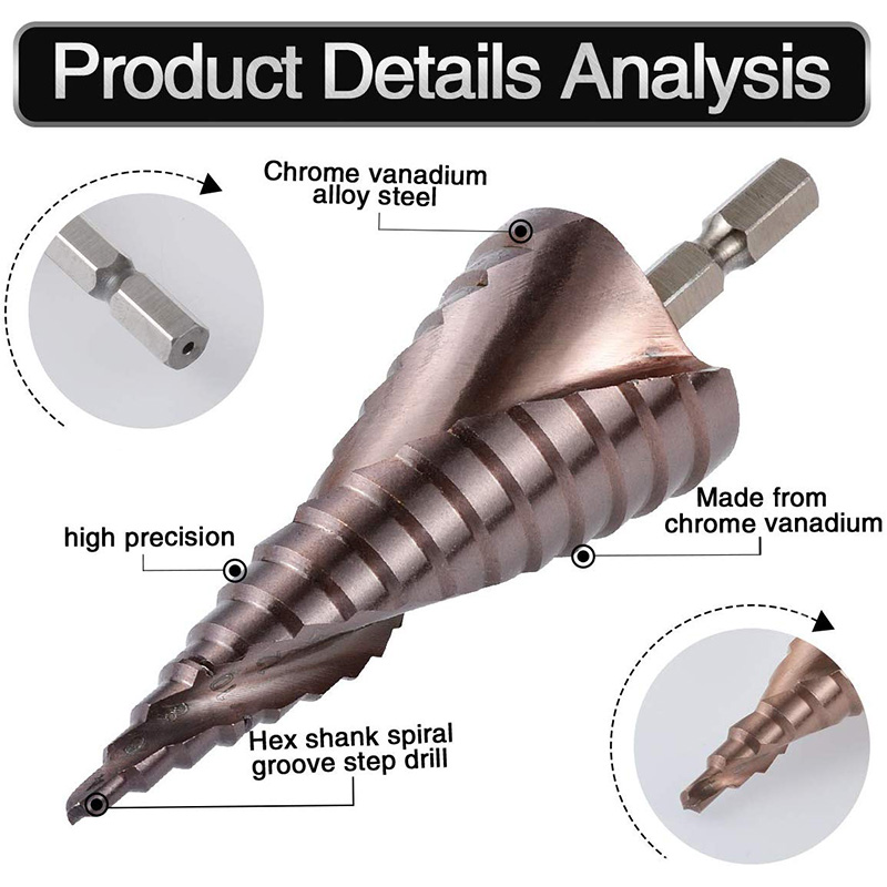 M35 HSS Co Step Drill Bit Cobalt Cone Drill Bits 4-32Mm Wood Stainless Steel Metal Hole Saw Tool ...