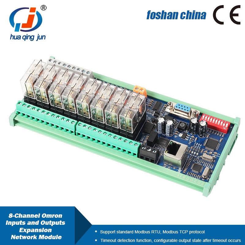 8-Channel RS485 Communication IO Relay Module Ethernet 24V Modbus RTU/TCP RS232 LAN Network for ...