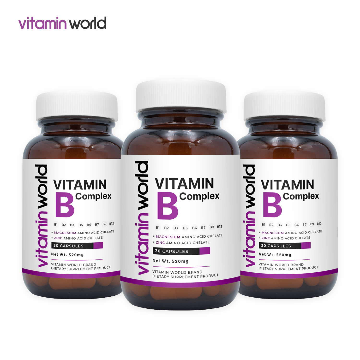[แพ็ค 3 ขวด] วิตามินบีรวม Vitamin B Complex วิตามินบีคอมเพล็กซ์ วิตามิน ...