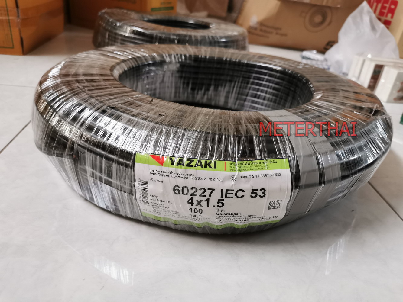 THAI YAZAKI สายไฟ VCT 4x1.5 sqmm. ความยาว 100 เมตรต่อ 1 ขด ยาซากิ | Lazada.co.th