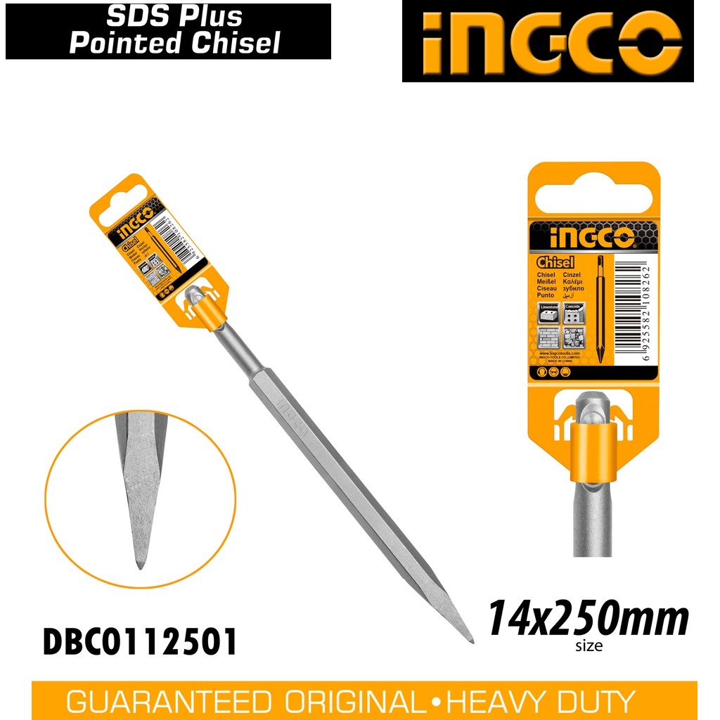 INGCO ดอกสกัดปลายแบน แกน SDS รุ่น DBC0122501 ขนาด 14x250x20ม ...