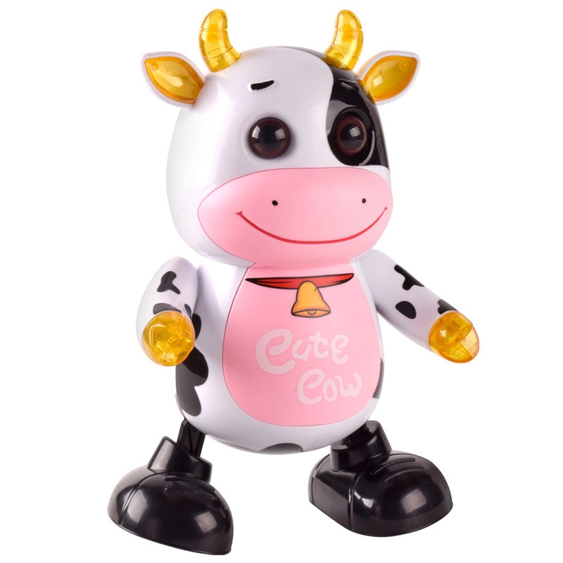 Kids Electric Singing Moving Dancing Cute Cow Model Robot Toy with ...