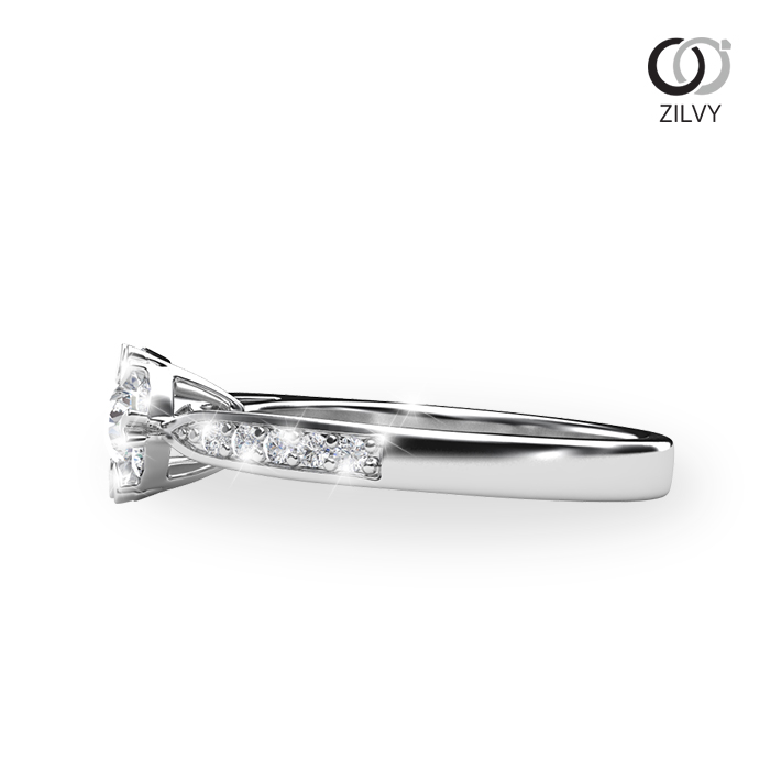 Zilvy แหวนเพชรผู้หญิงเพชรรวม 0.42 กะรัต น้ำร้อย - Zilvy - ThaiPick